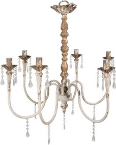 Béžový antik stropní lustr Auréli - 72*72*67 cm E14/ 6*25W