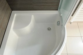 Aqualine Aqualine, Sprchová vanička akrylátová, čtvrtkruh 90x90x28cm včetně nožiček, R550, C93
