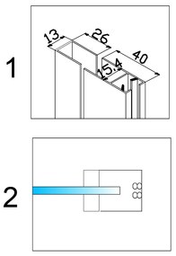 BPS-koupelny Posuvné sprchové dveře HYD-PD03E 130 cm chrom/transparent pro instalaci do niky - bez vaničky
