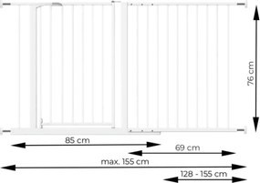 Bezpečnostní zábrana 70-155 cm ANIONE MAXI