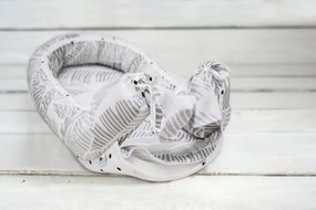 Sleepee Hnízdečko pro miminko JUNGLE, TMAVĚ MODRÁ z bavlny