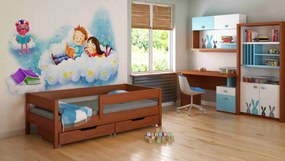 Dětská postel + matrace pěna-kokos - MIX 160x80cm - Palisandr
