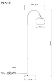 Globo 24779S - Stojací lampa BENNO 1xE27/60W/230V béžová