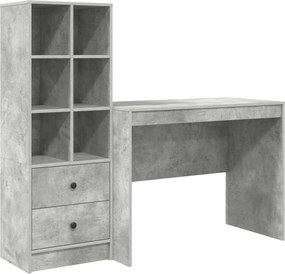 Stůl Betonově šedá 145.5 x 50 x 127 cm 2 ks 3337372