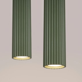 Sollux Lighting Závěsné svítidlo KARBON 2 olivově zelené