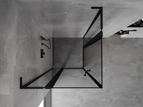 Mexen Mist L Duo sprchový kout s otvíracími dveřmi 90 x 90 cm, černý rám, černý - 8A4L-090L-090P-70-70