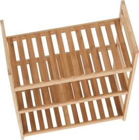 3-policový regál, přírodní bambus, FIORE TYP 1