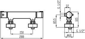 Novaservis Novaservis, Sprchová termostatická baterie Metalia 54, chrom, 54960-0