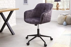 Kancelářská židle Euphoria tmavě šedý samet / 40865