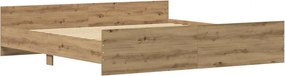 Rám postele Artisanový dub 203 x 203 x 50 cm Kompozitní dřevo 3329304