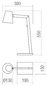 Redo 01-1559 stolní lampa Mingo matně černá, E27, 55cm