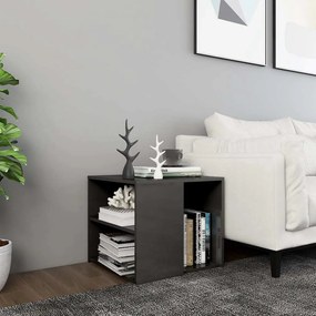 vidaXL Odkládací stolek 50 x 50 x 45 cm dřevotříska [806384] Barva: šedá s vysokým leskem