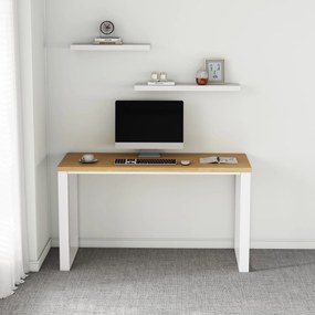 Kancelářský stůl Houseland Nuvia Home 05 140 cm dub/bílý