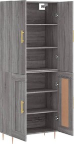 Skříň highboard šedá sonoma 69,5 x 34 x 180 cm kompozitní dřevo 3195785