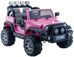 HračkyZaDobréKačky Dětské elektrické autíčko Jeep HP012 růžové