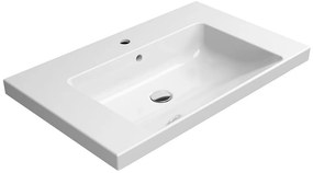 GSI NORM keramické umyvadlo 80 x 18 x 50 cm s přepadem Extra Glaze bílá 8634111