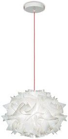 Slamp Veli Couture Mini Suspension, závěsné svítidlo s červeným kabelem, 1x12W LED E27, prům. 32cm