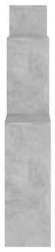 Nástěnná krychlová police šedá 80 x 15 x 78,5 cm dřevotříska - Default Title