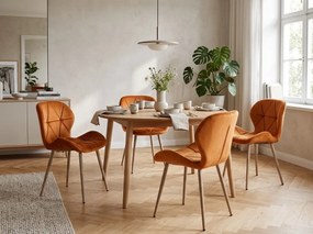 Jídelní židle MANGO VELVET, terakotová