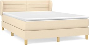 Box spring postel s matrací krémová 140x190 cm textil 3126882