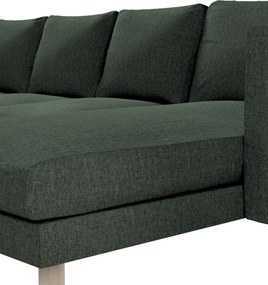 Potah na pohovku IKEA Norsborg 4-místná se šezlongem barva zelená látka pletený vzor