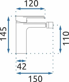 Rea Hass, bidetová baterie, černá, REA-B9965