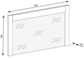 Casarredo Zrcadlo INDIANAPOLIS I-12 jasan tmavý