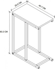 Casarredo - Komfort nábytek Odkládací příruční stolek PAOLINI bílá