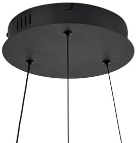 Moderní závěsné svítidlo černé 59cm vč. LED 3-krokové stmívatelné - Anello Chandelier
