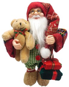 Vánoční dekorace, zpívající a tančící Santa Claus, 28cm