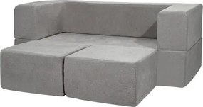 Modulární dětská pohovka na hraní 4ks DIY kreativní dětská dělená pohovka tmavě šedá