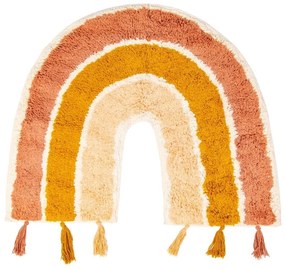 Oranžovo-růžový dětský bavlněný koberec Sass & Belle Earth Rainbow, 50 x 60 cm