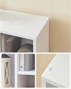 Knihovna se 5 přihrádkami 50 x 80 x 24 cm, bílá