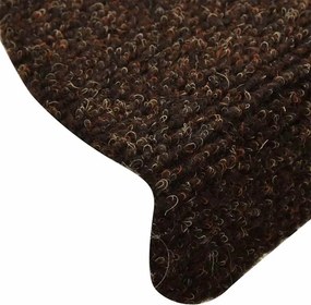 Schodové rohože samolepicí 30 ks 65 x 21 x 4 cm hnědé, půlkulaté, velké 3365662