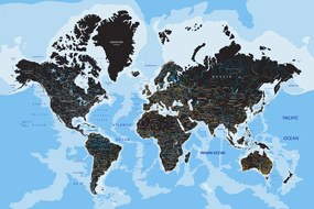 Obraz moderní mapa světa Varianta: 90x60