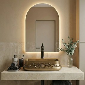 Rea Castel, umyvadlo na desku 530×380×140 mm, antický bronz, REA-U3508