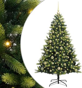 Umělý zavěšený vánoční stromeček 150 LED Zelená 150 cm PVC a PE 3395986