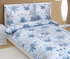 Bellatex Povlečení bavlněné Louka modrá 140x200, 70x90 cm