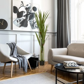 Umělá rostlina yucca HOMCOM v květináči 190 cm - 39 realistických listů pro dekoraci domova, obývacího pokoje, kanceláře a zahrady Ø17x190 cm Zelená