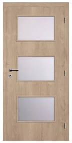 Solodoor Interiérové dveře Etta 6, 60 P, 650 × 1985 mm, fólie, pravé, dub Western, prosklené