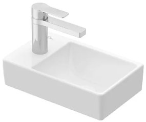 Villeroy & Boch Avento - Umývátko 360x220 mm, bez přepadu, 1 otvor pro baterii vlevo, alpská bílá 43003R01