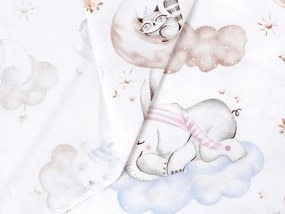 Biante Dětský bavlněný závěs Sandra SA-368 Spící zvířátka na obloze 150x200 cm