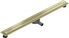 Mexen Flat 360° M18 otočný lineární odtok 90 cm, zlatý kartáčovaný - 1A23090-40