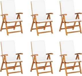 7dílný zahradní jídelní set s poduškami masivní teakové dřevo 3059569