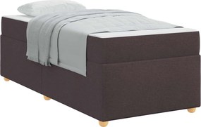 Rám postele s matrací Tmavě hnědá 90 x 190 cm textil 3399324