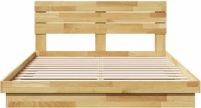 Rám postele s čelem bez matrace 150x200 cm Dubový masiv 3315741