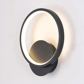 Toolight Toolight, LED nástěnné svítidlo 20cm, 10W, 3000K, LHJ081-W, černá matná, OSW-50060
