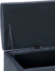 Lavice s úložným prostorem 116 cm šedá umělá broušená kůže 281316