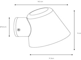 Lucide 14881/05/31-LED Venkovní nástěnné svítidlo DINGO 1xGU10/5W/230V IP44