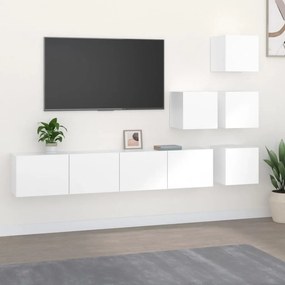 Nástěnná TV skříňka bílá kompozitní dřevo 3114574
